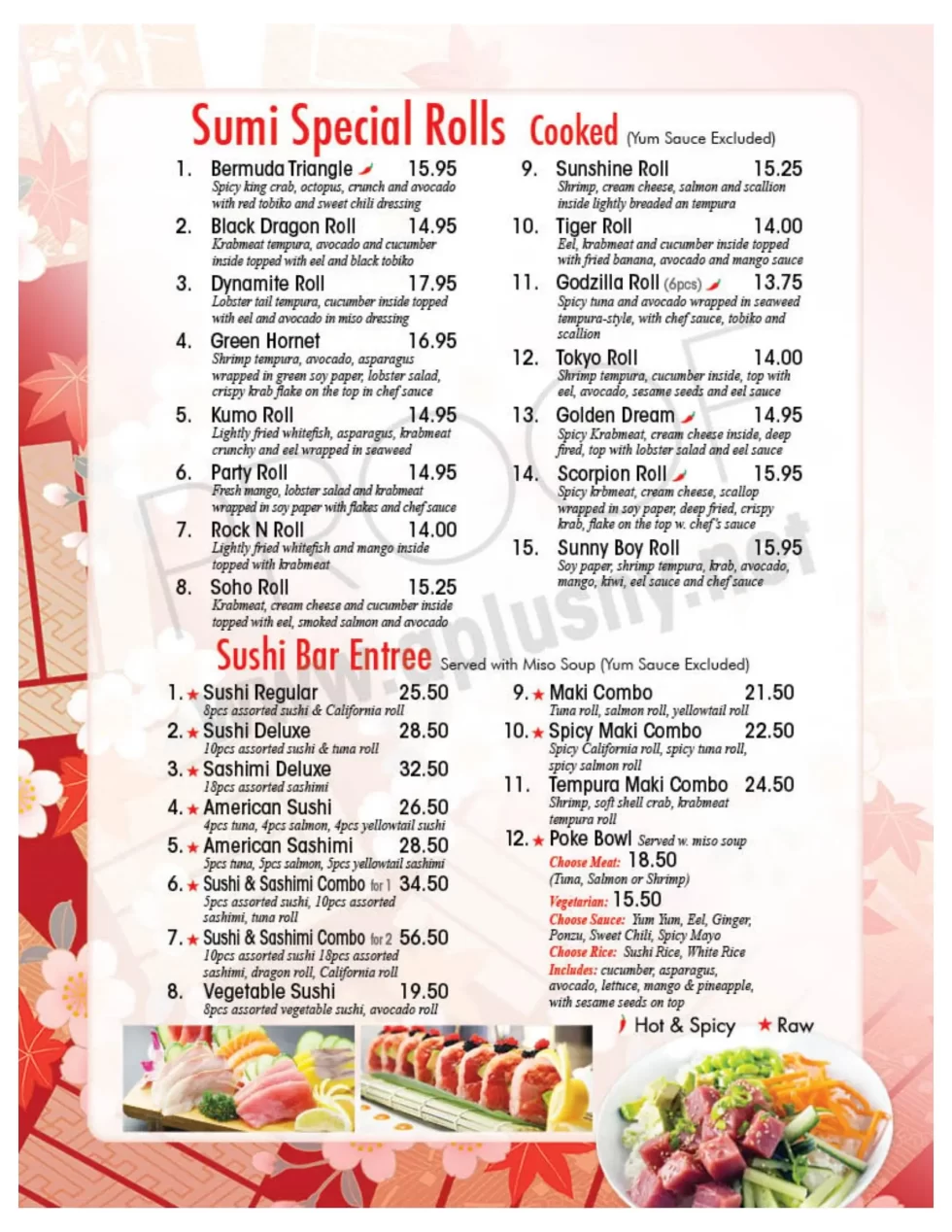 Menu - Sumi Sushi Hibachi