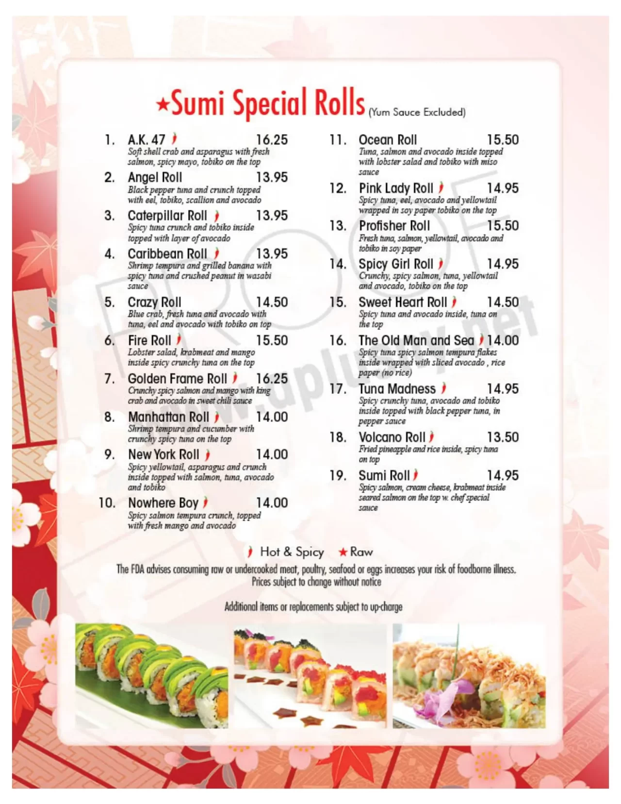 Menu - Sumi Sushi Hibachi