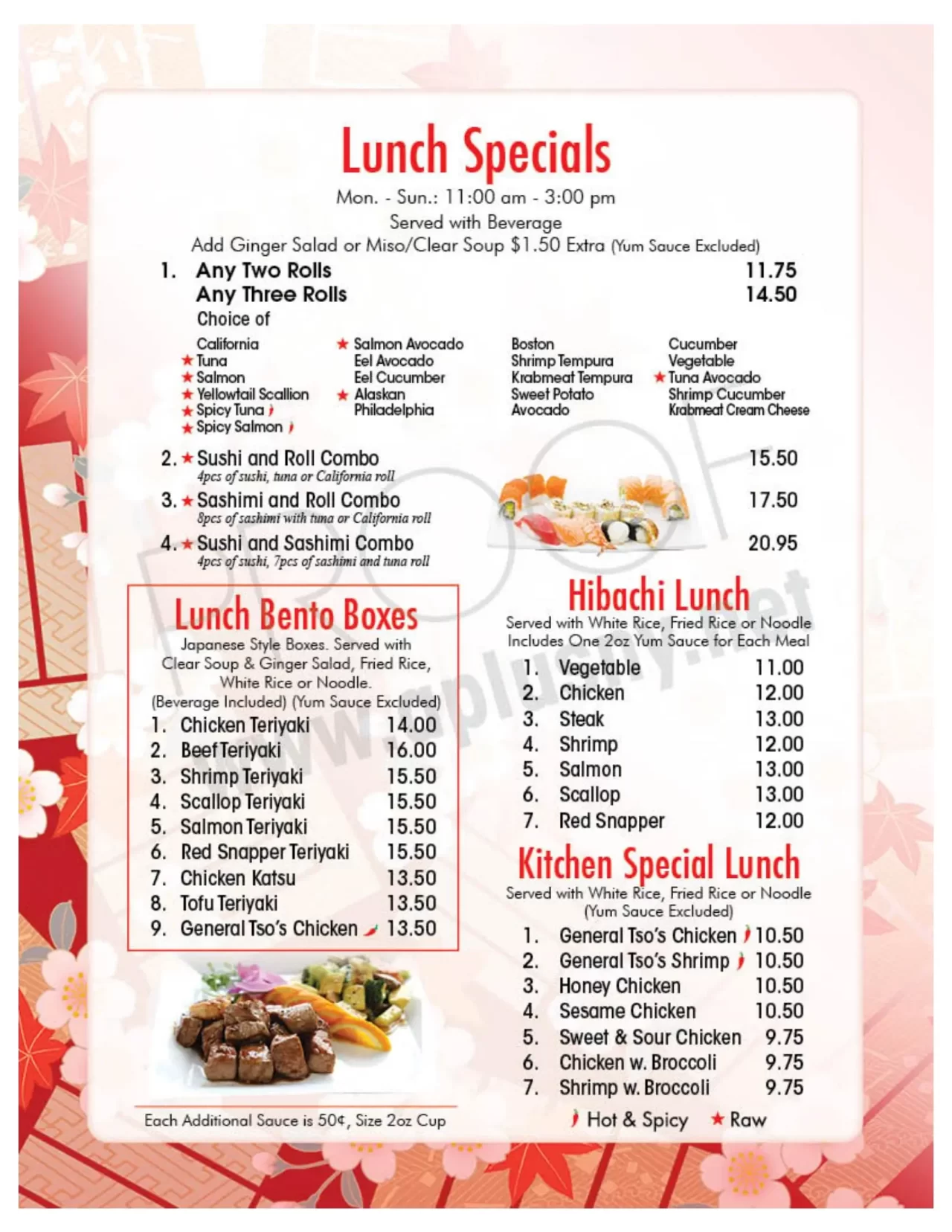 Menu - Sumi Sushi Hibachi